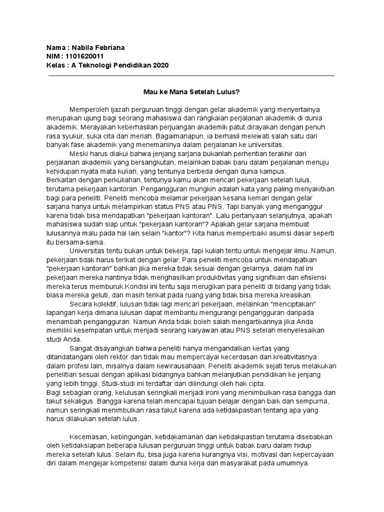 Nabila Febriana - 1101620011 - Contoh Teks Artikel | PDF
