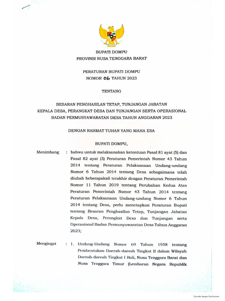 Perbup SILTAP 2023 | PDF