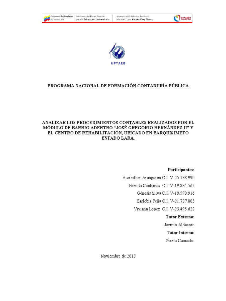 Proyecto 08 | Descargar gratis PDF | Administración Pública | Contabilidad