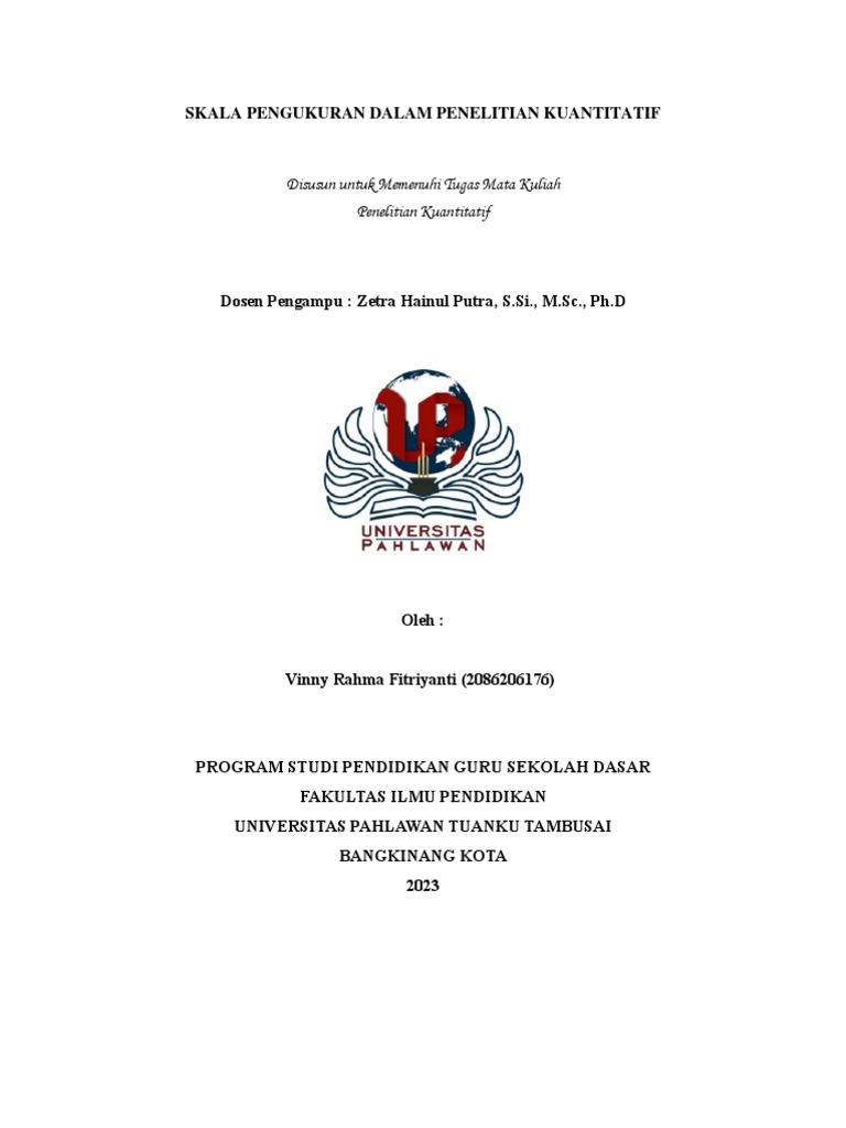 Jenis Skala Pengukuran Kuantitatif | PDF | Karier & Perkembangan