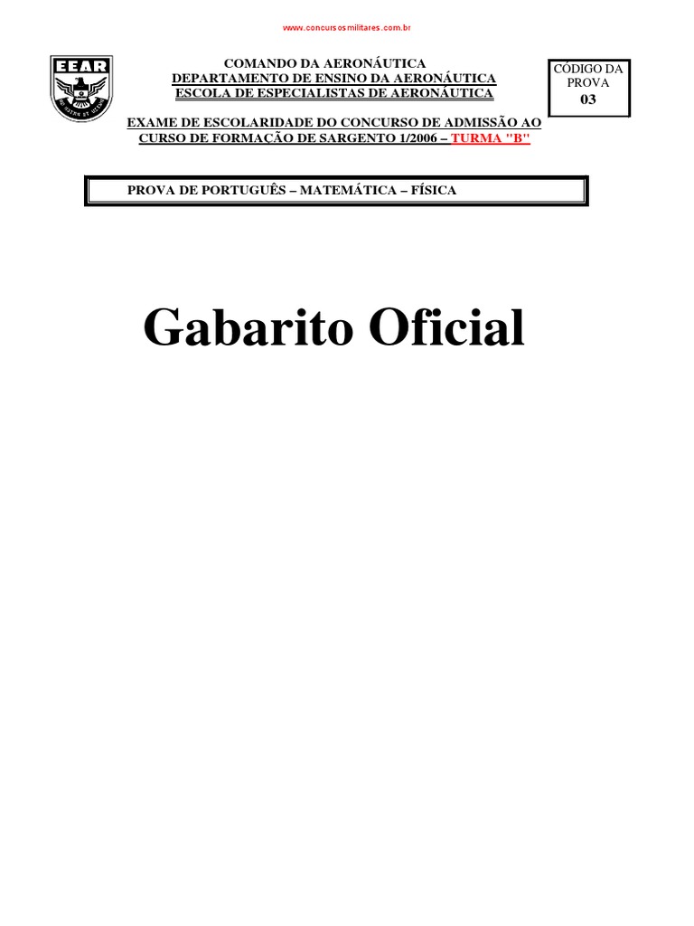 Provas Eear 2006-2022 | PDF | Massa | Calor