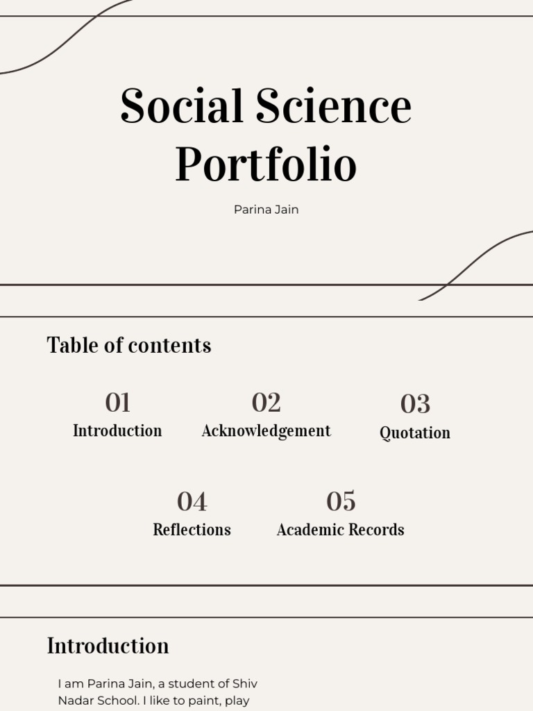 Social Science Portfolio 2022-2023 (1) | PDF | Science | Economics
