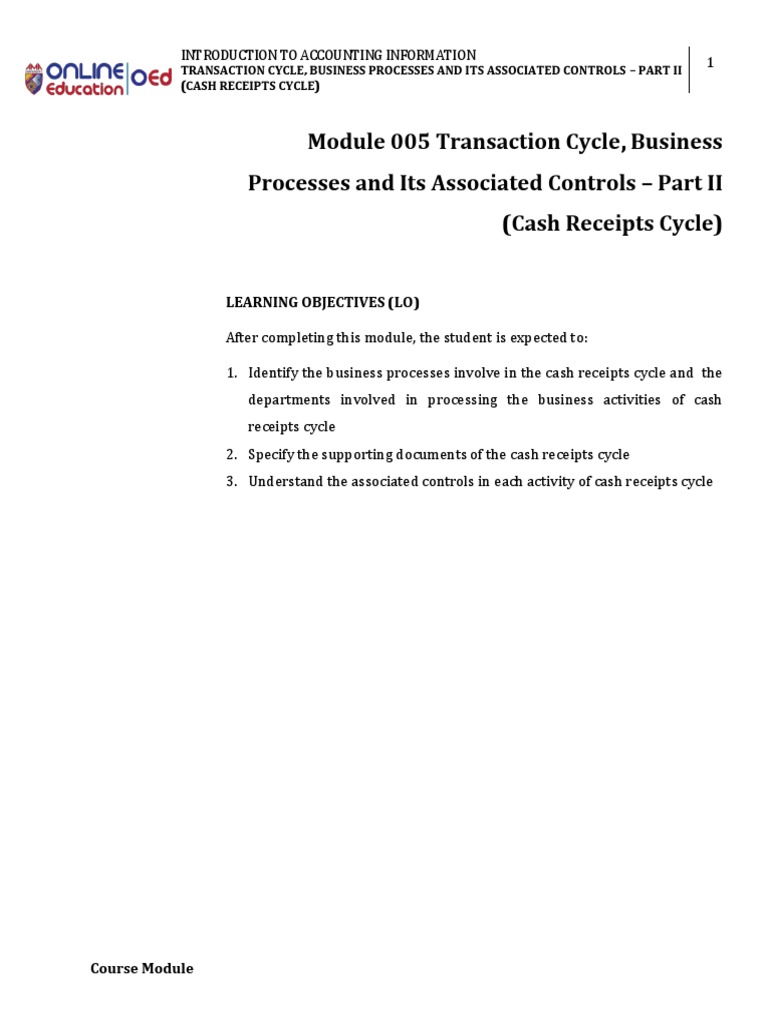 Cash Flow: Understanding the Key Business Processes and Controls of the ...