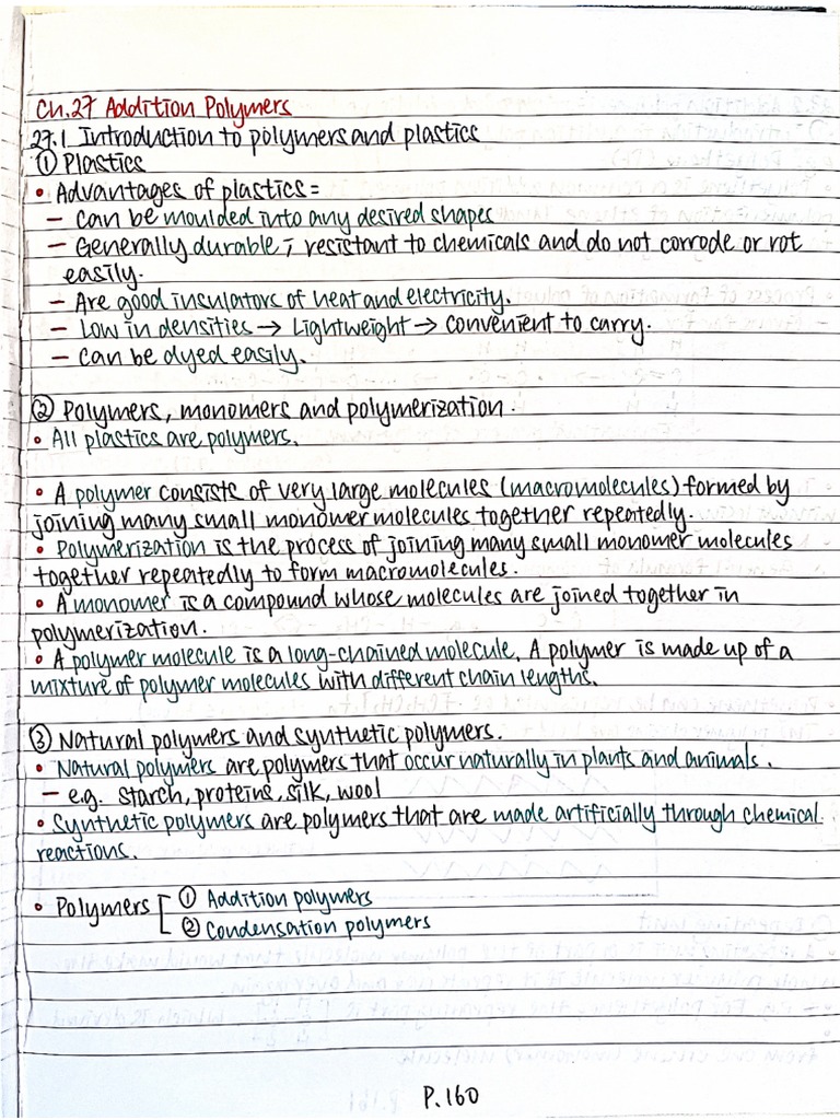 Ch.23 Plastics and Addition Polymers | PDF