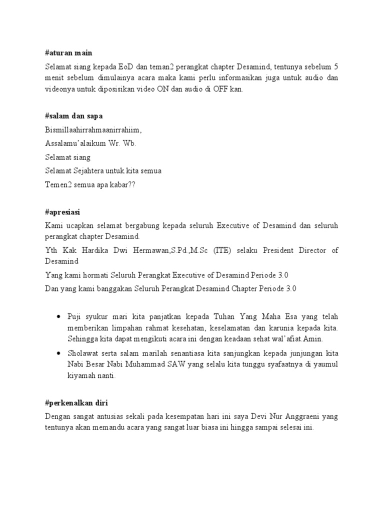 Teks MC Upgrading | PDF