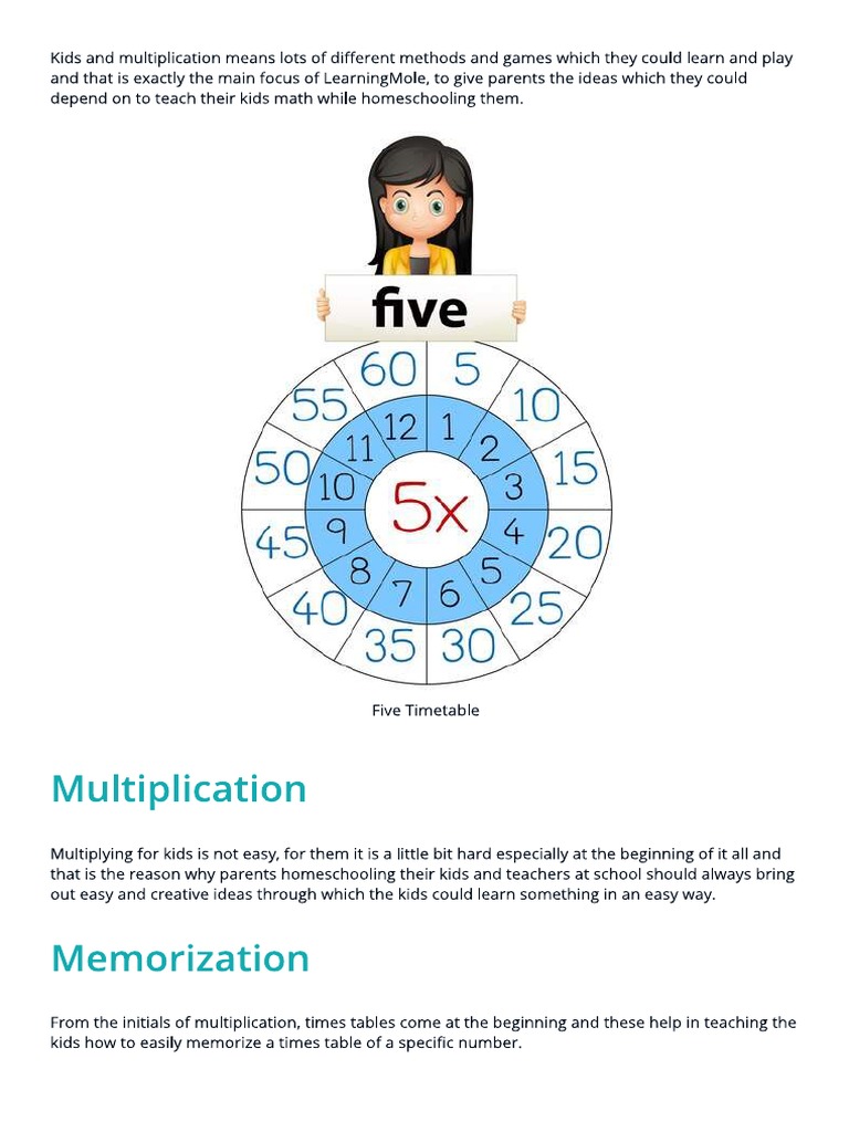 Multiplication 5 | PDF