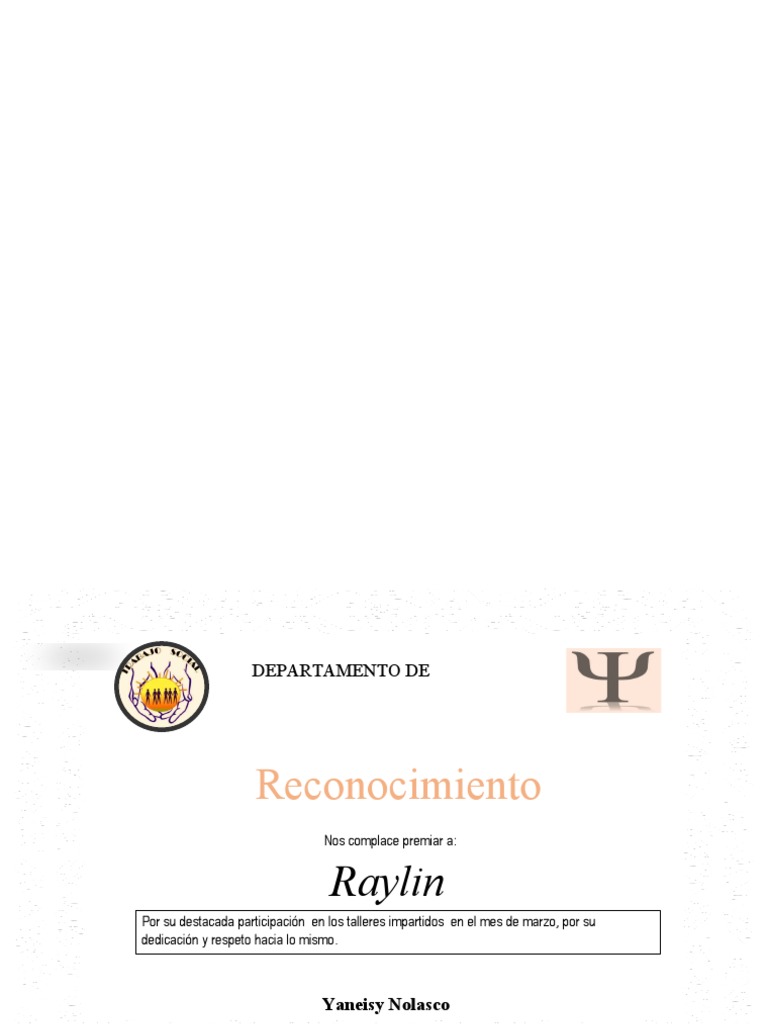 RECONOCIMIENTO | PDF