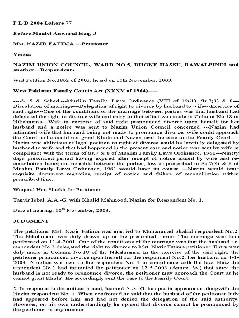 PLD 2004 Lahore 77 | PDF | Justice | Crime & Violence