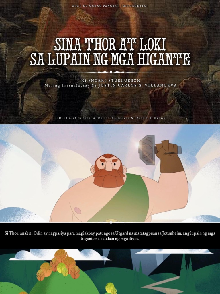 Sina Thor at Loki Sa Lupain NG Mga Higante | PDF