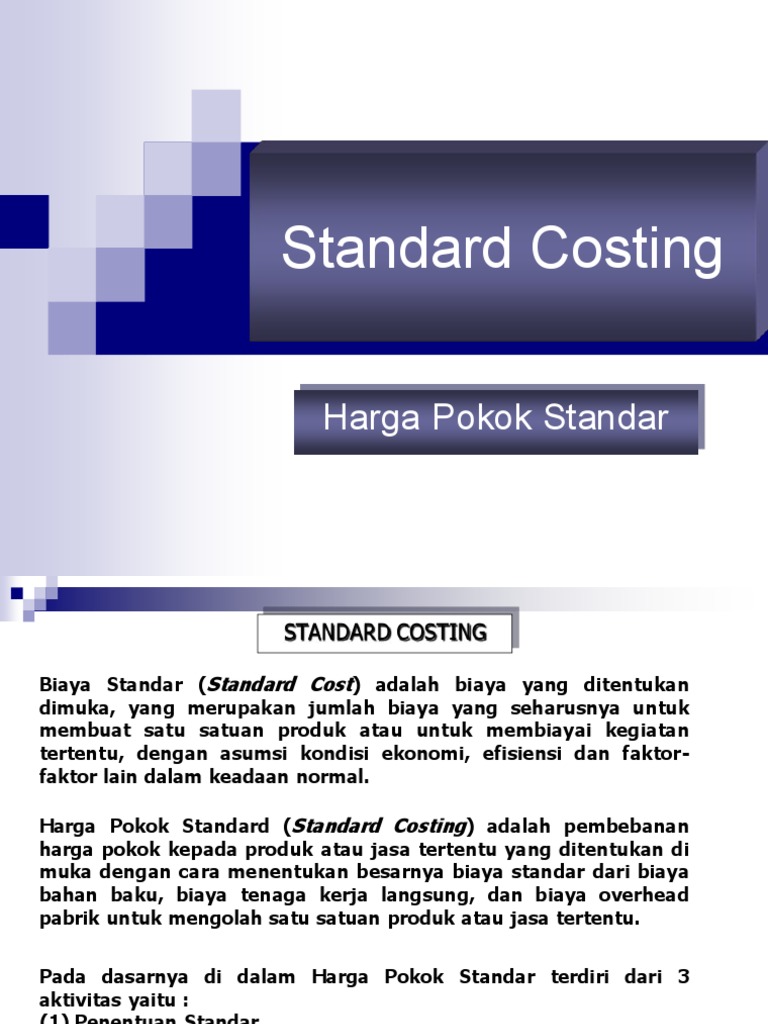 Standard Costing | PDF