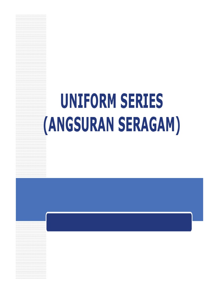 03 Uniform Series | PDF