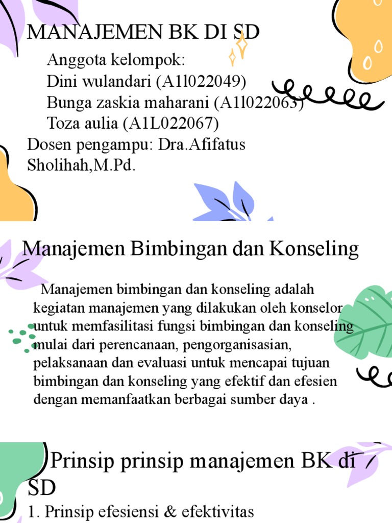 Manajemen BK SD Kel 12 | PDF