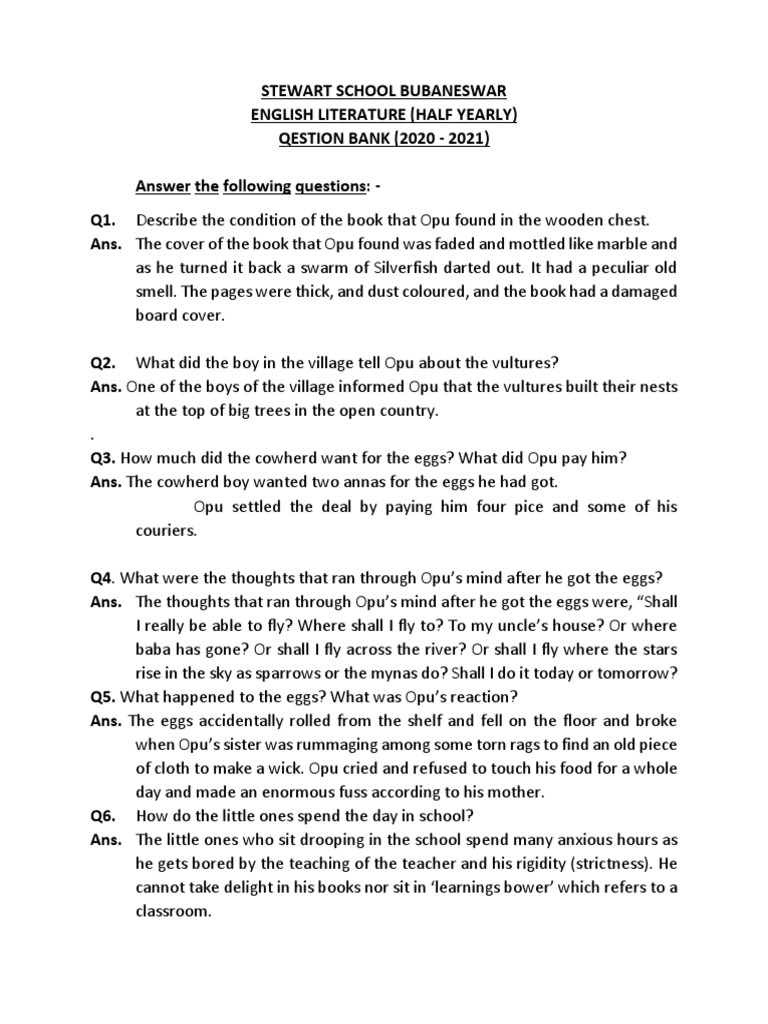 ENGLISH-LITERATURE-QUESTION-BANK-2020-2021-1-converted Icse | PDF | Poetry