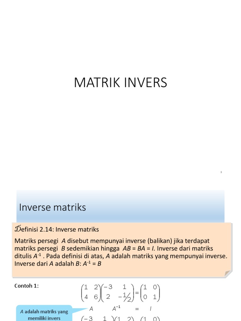 Modul Matrik Invers | PDF