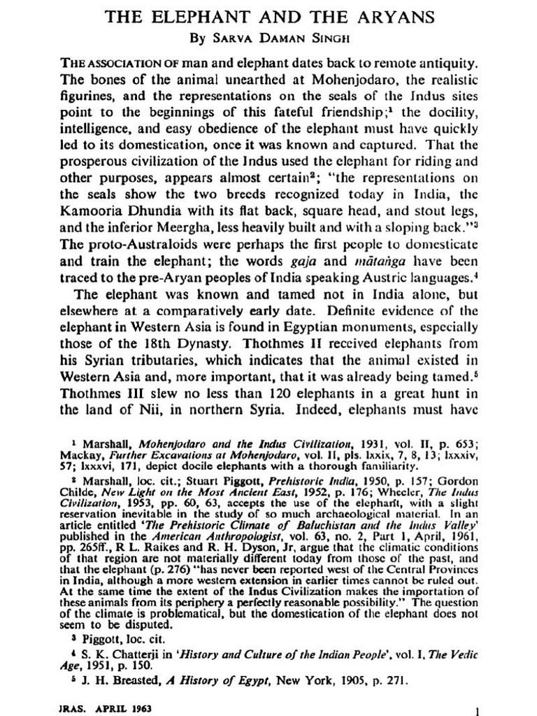 The Elephant and The Aryans PDF | PDF