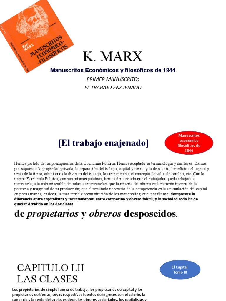 Marx Manuscritos Económico Filosóficos de 1844. | PDF | Capital ...