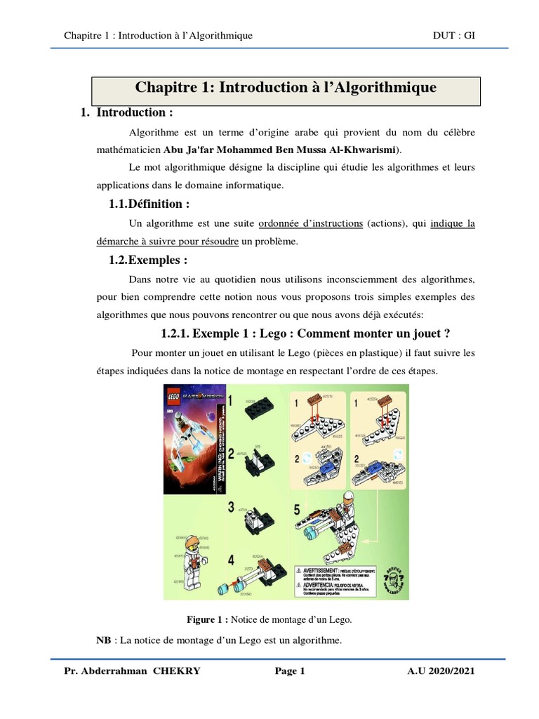 Algorithemique Chapitre 1 | PDF | Programmation informatique | Programmation