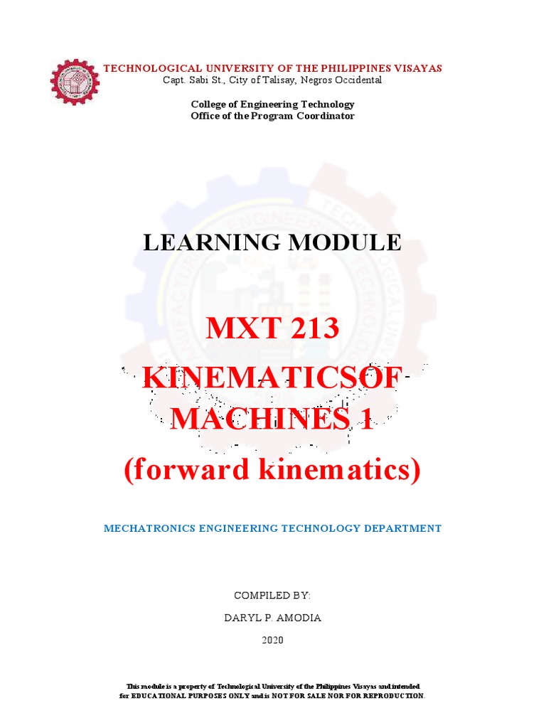 Kinematics of Machines Learning Module | PDF | Acceleration | Speed