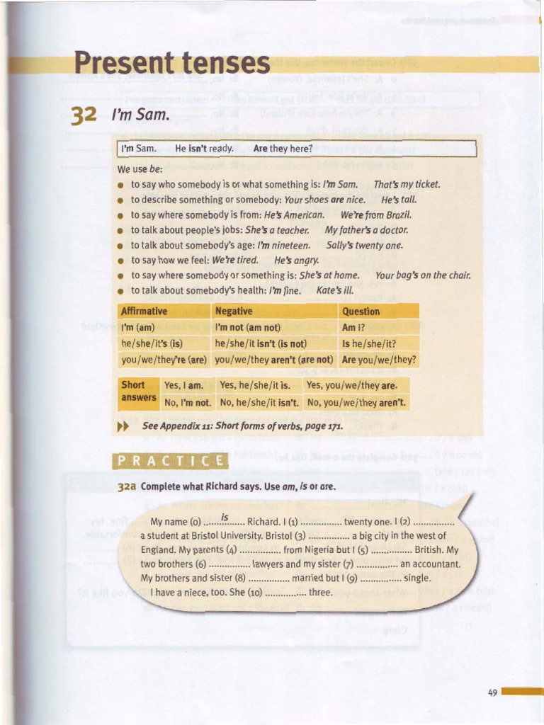 Present Verb To Be | PDF | Linguistic Typology | Human Communication