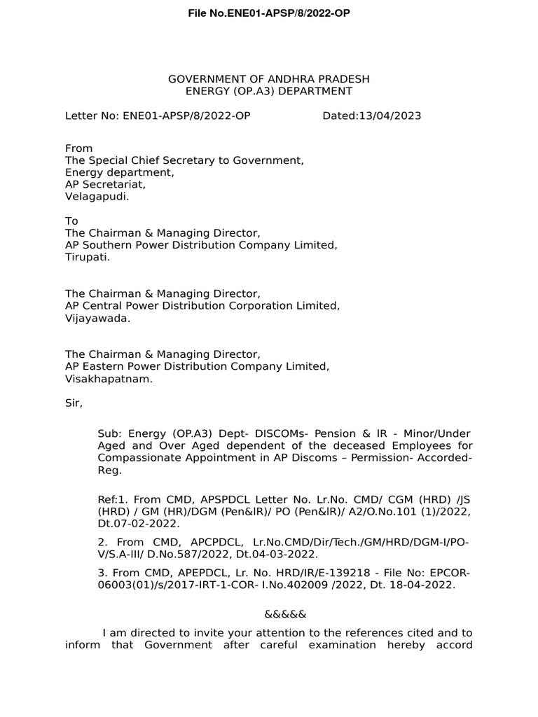 Compassionate Appointments for Minors in AP | PDF | Justice | Crime ...