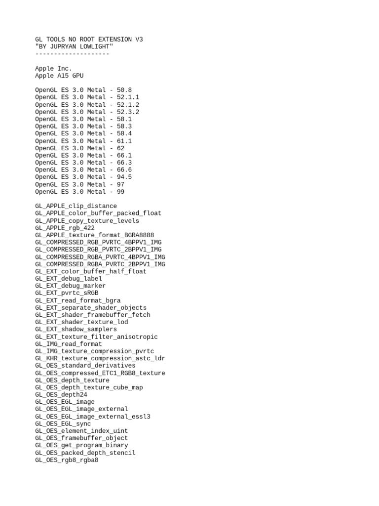 GL Extensions | PDF