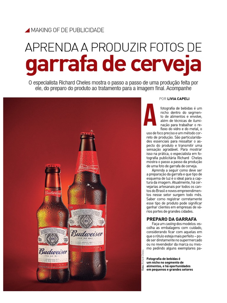 Fotografar Garrafa de Cerveja | PDF | Cerveja | Câmera