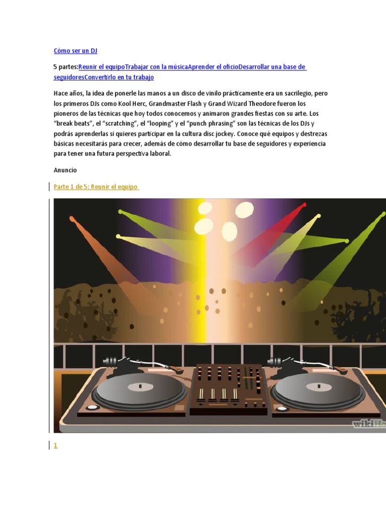 Cómo Ser Un DJ | PDF | Disc jockey | Música electrónica