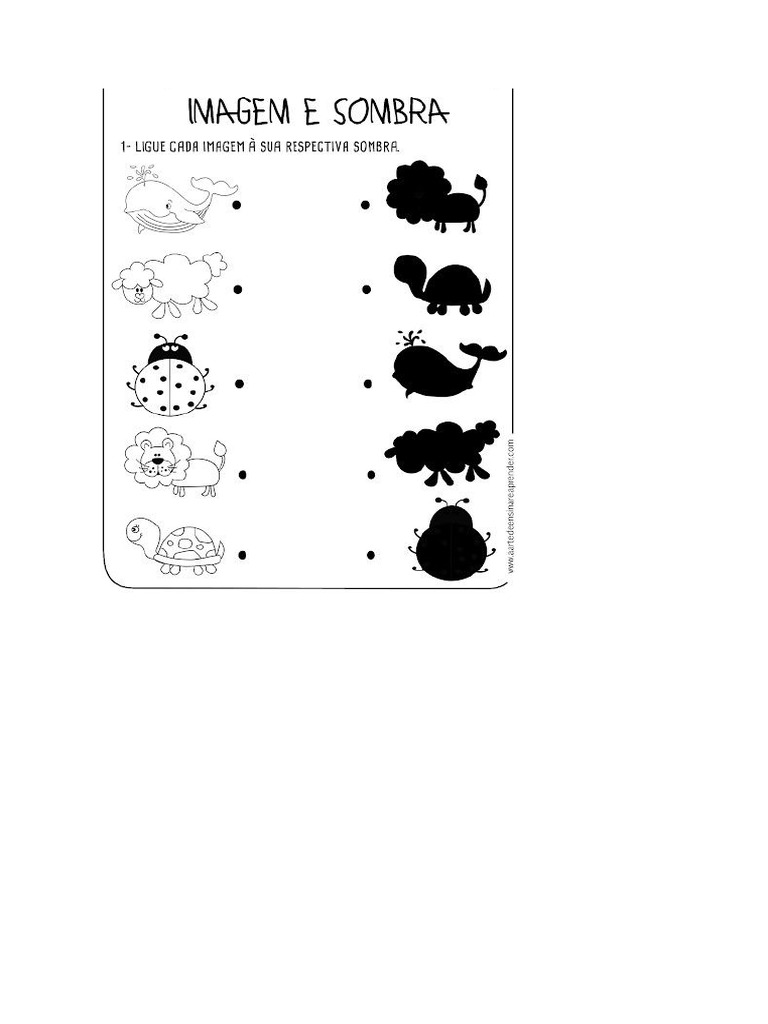Atividades de Jogo Da Imagem Sombra Aee | PDF