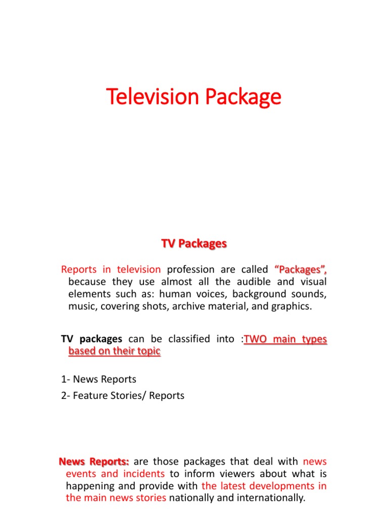 Lecture 1 - TV Package | PDF | News