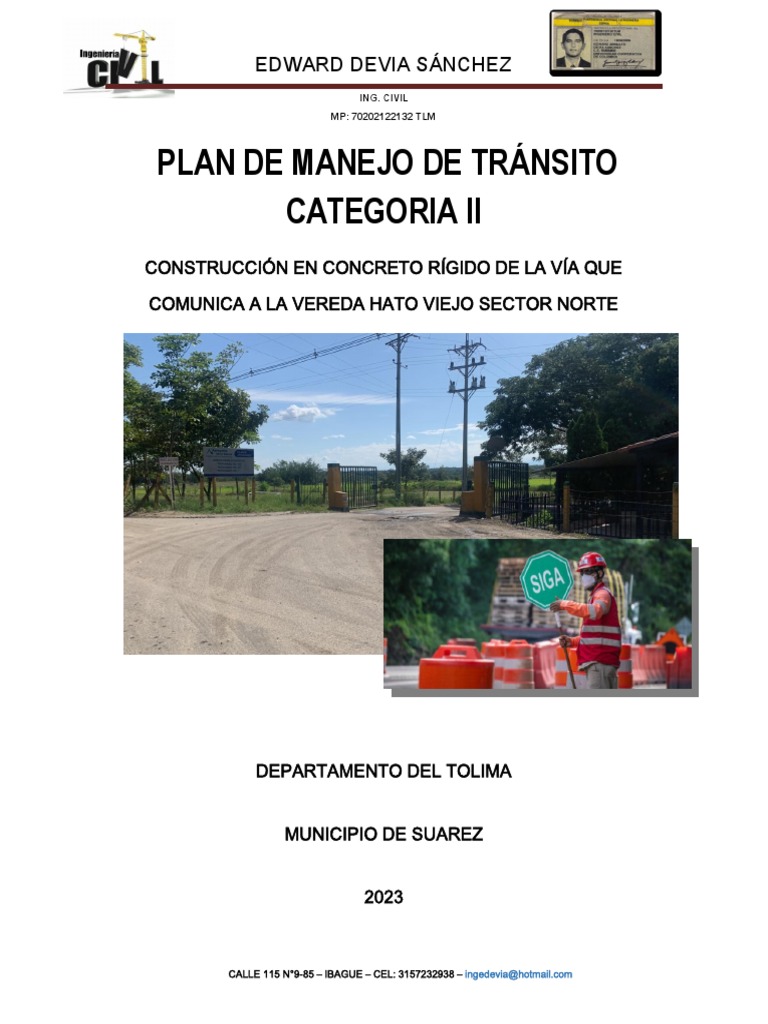 Plan Manejo de Transito Ii Suarez | PDF | Peatonal | Calle