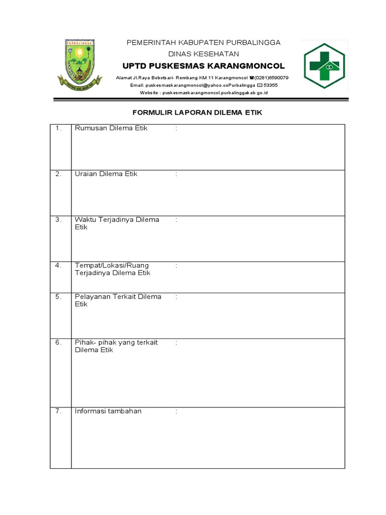 Formulir Dilema Etik | PDF
