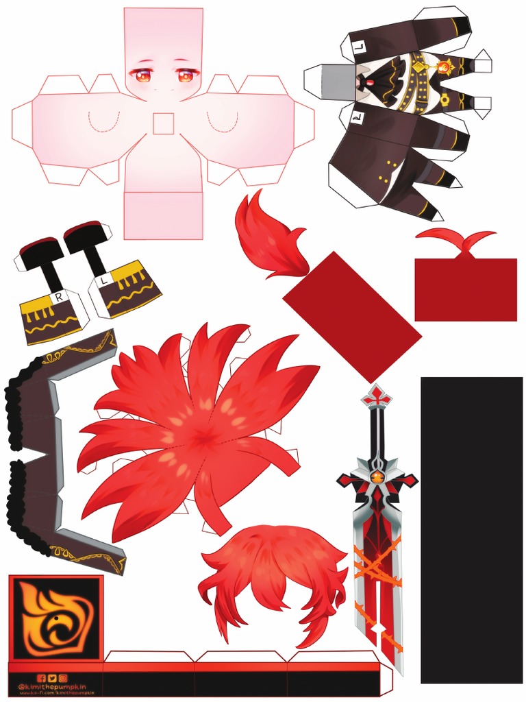 diluc papercraft | PDF