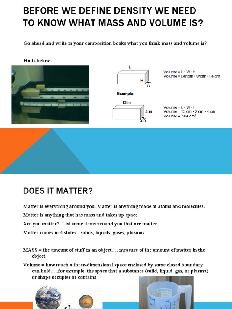Introduction To Density Power Point | PDF