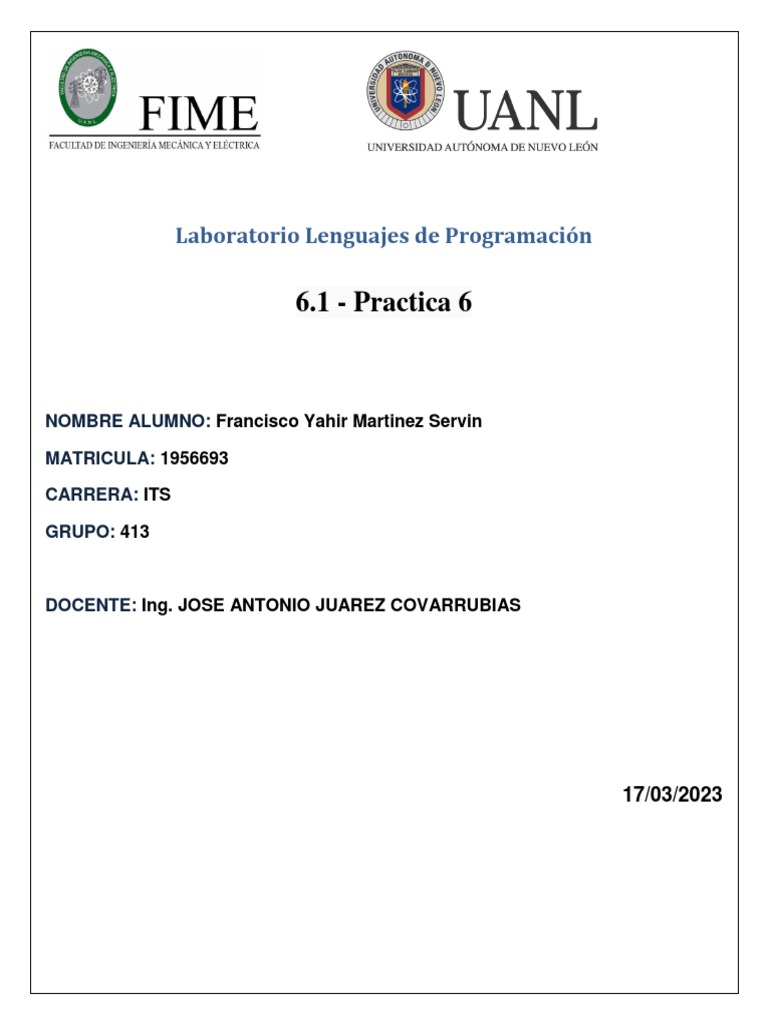 Lab - LenPro - P6 | PDF | HTML | Ingeniería Informática