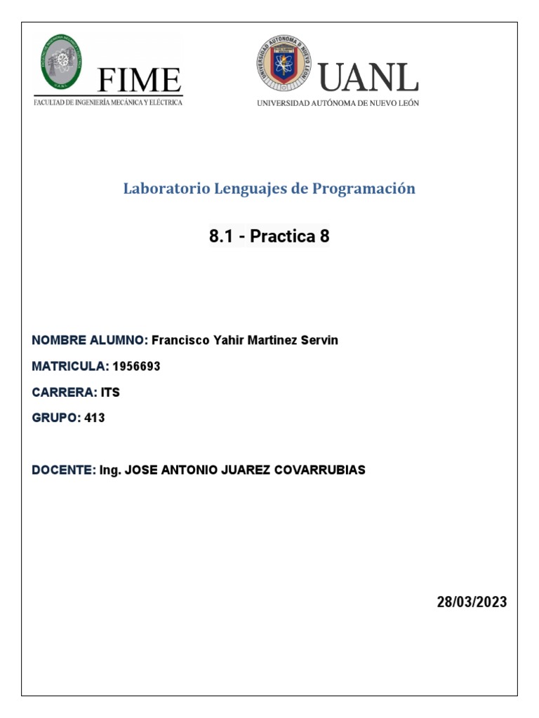 Lab - LenPro - P6 | PDF | Lenguaje de programación | Programación de computadoras