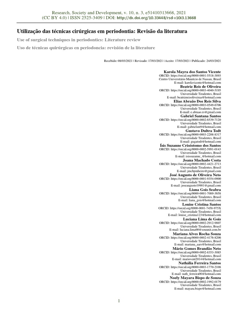 Article 178193 1 10 20210324 | PDF | Dente | Especialidades médicas