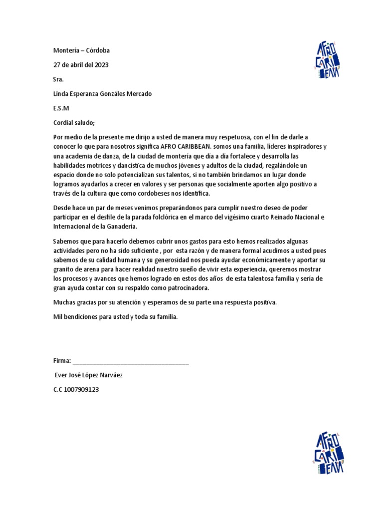 Carta Patrocinio | PDF