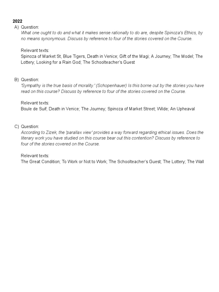 LN254 Exam Response Compilations | PDF | Existentialism | Morality