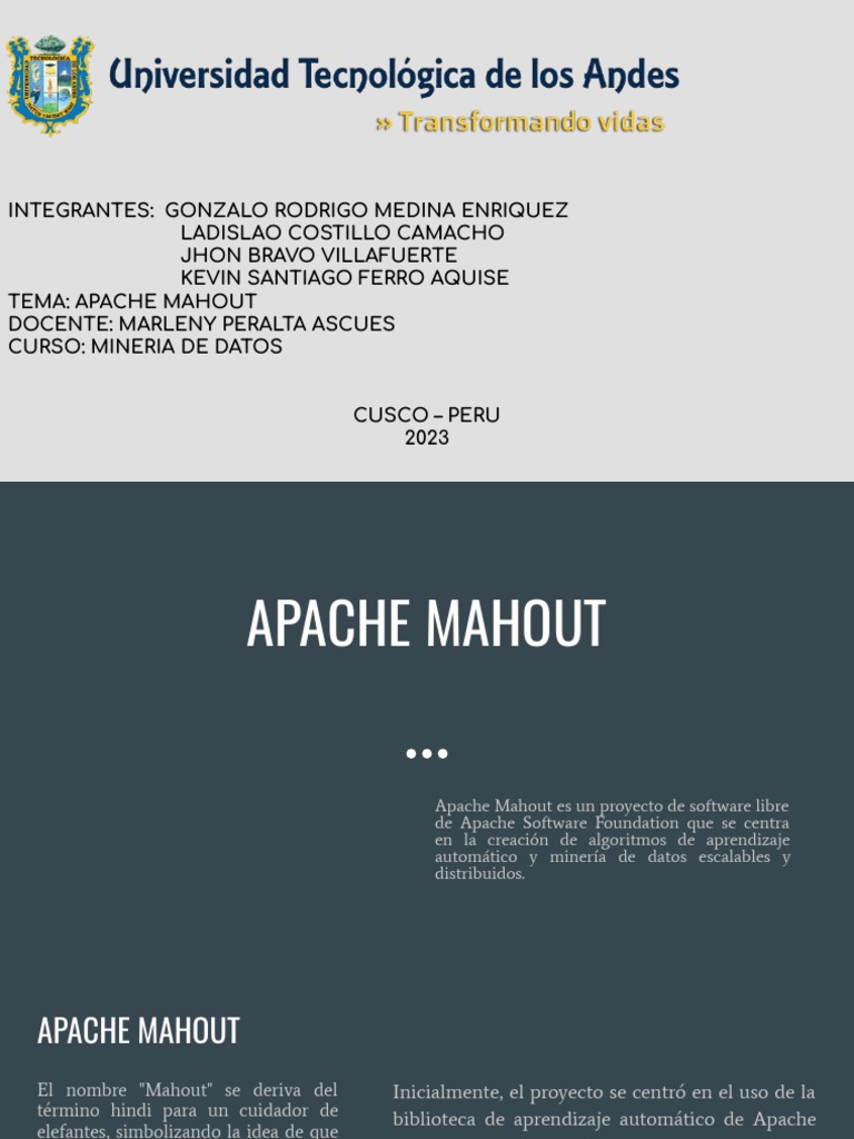Apache Mahout | PDF | Apache Hadoop | Aprendizaje automático