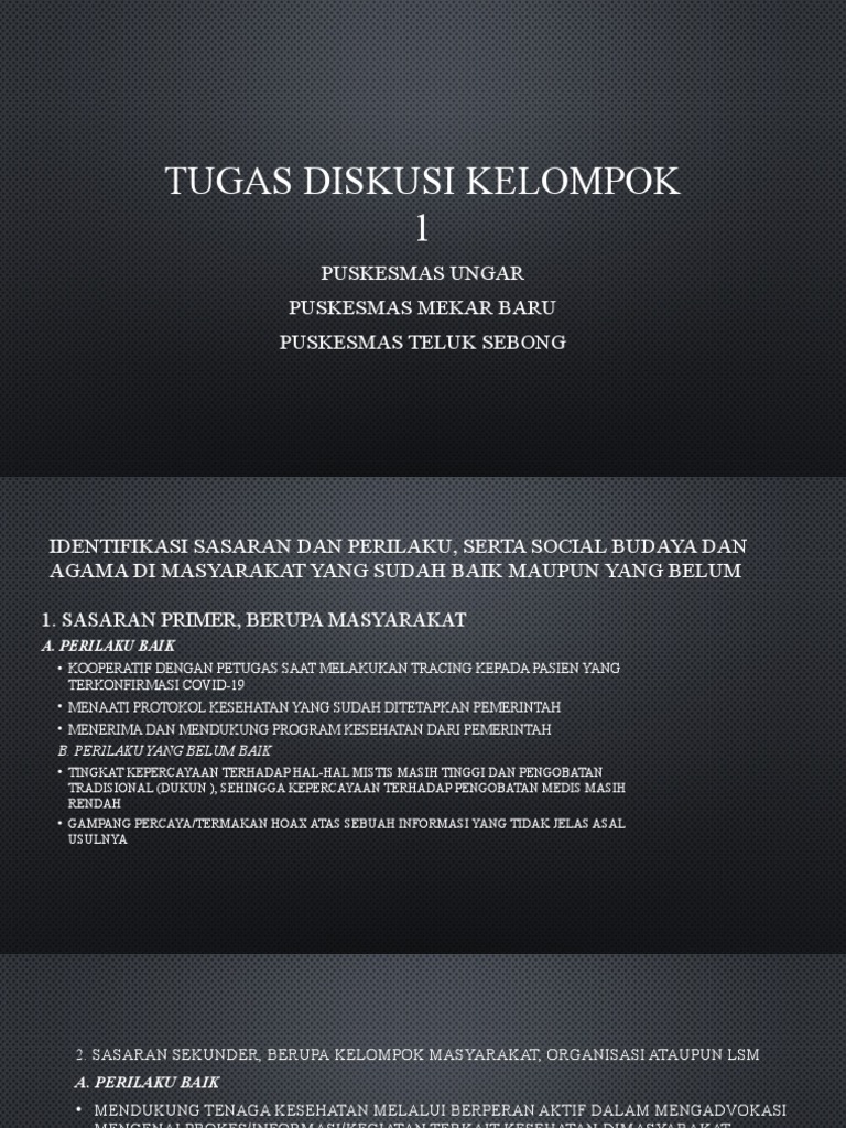 Tugas Diskusi Kelompok 1 Komunikasi Resiko | PDF Tugas Diskusi Kelompok 1 Komunikasi Resiko | PDF