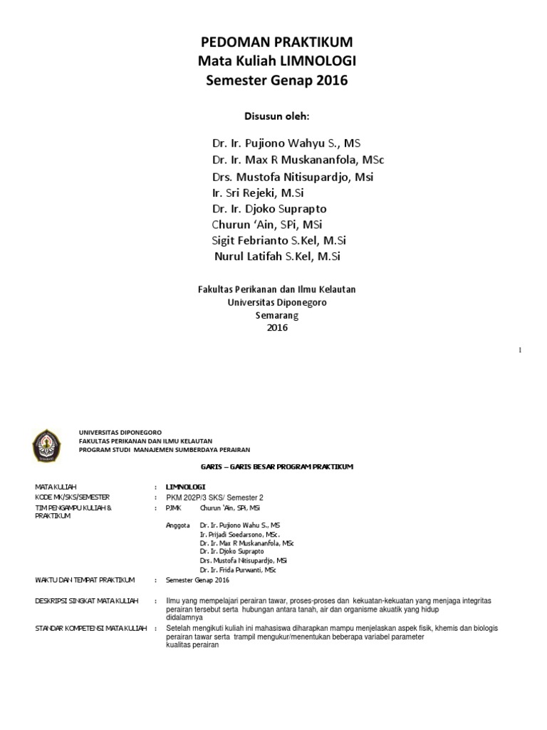 Modul Limnologi | PDF