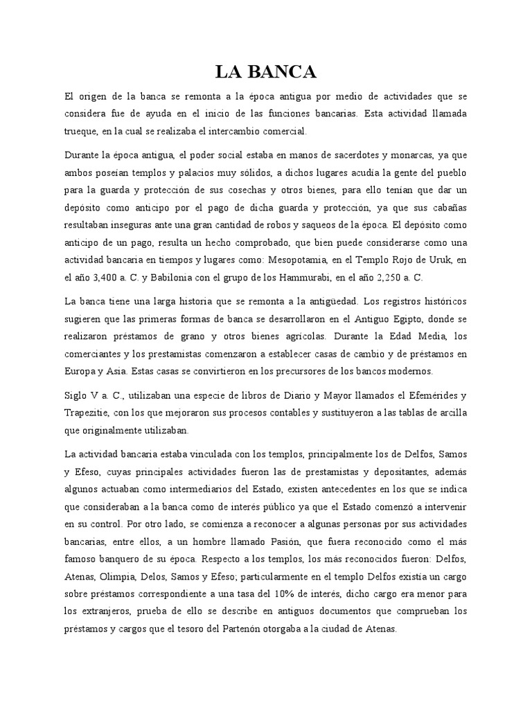 La Banca | PDF | Bancos | Economias