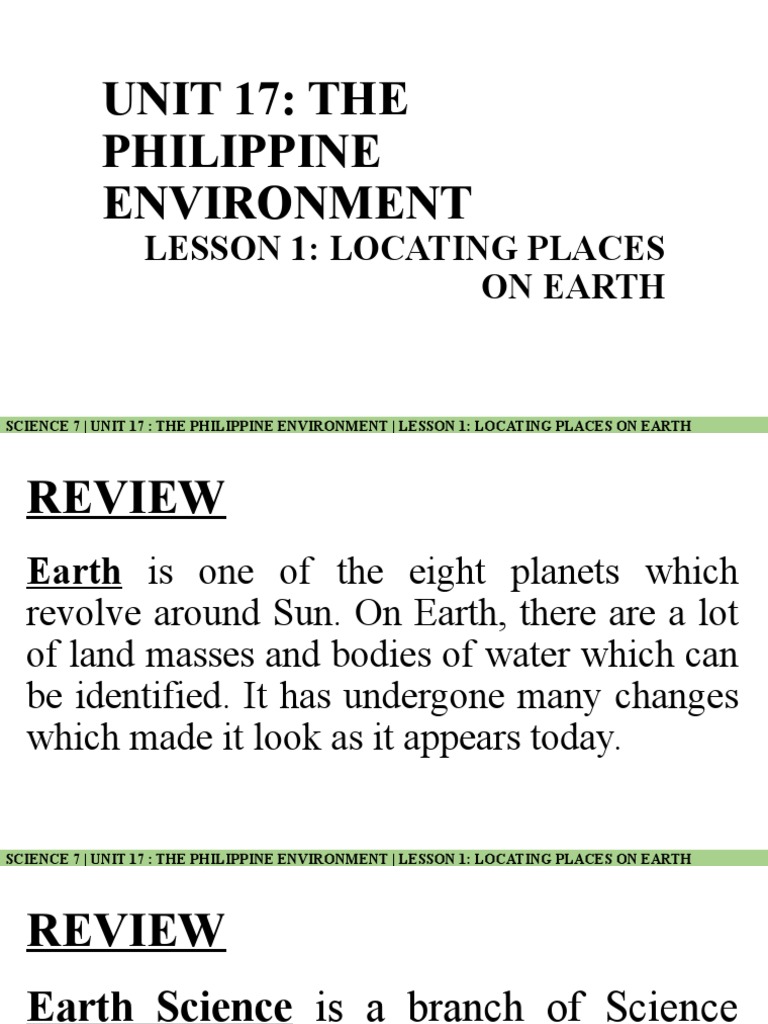 17.1. Locating Places On Earth | PDF