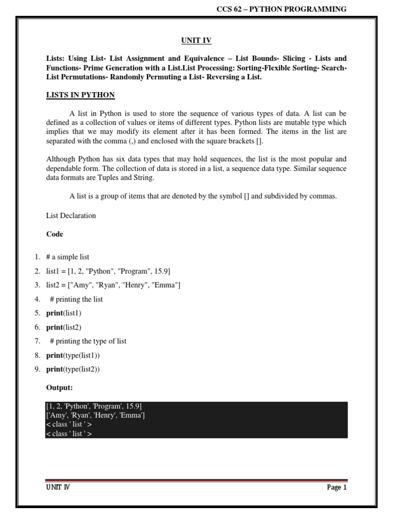 Unit Iv Python | PDF | Parameter (Computer Programming) | Permutation Unit Iv Python | PDF | Parameter (Computer Programming) | Permutation