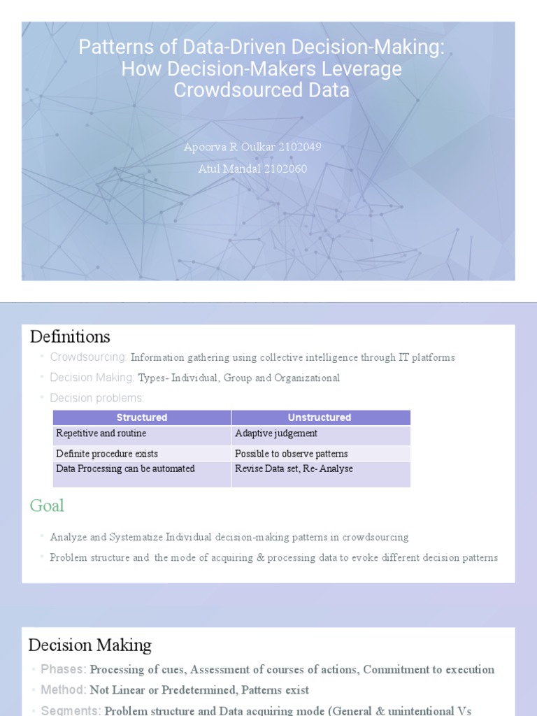 Data-Driven Decision-Making Patterns | PDF | Decision Making | Data Analysis