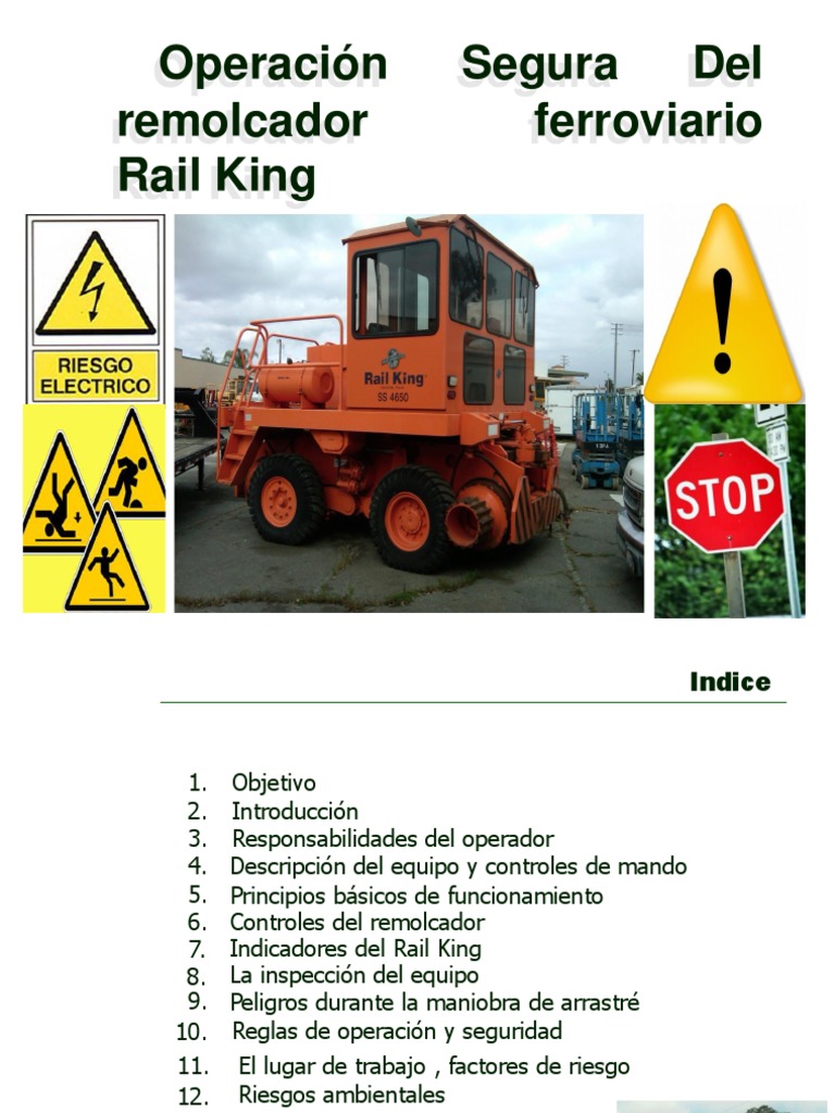 Manual Operacion Segura Del Remolcador Rail King | PDF | Factores ...