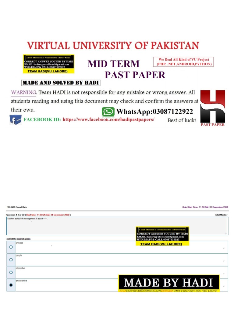 Edu602 Midterm Mcqs 2020 | PDF