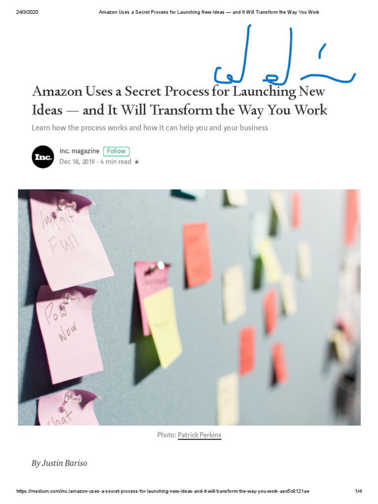 Amazon Uses A Secret Process For Launching New Ideas - and It Will ...