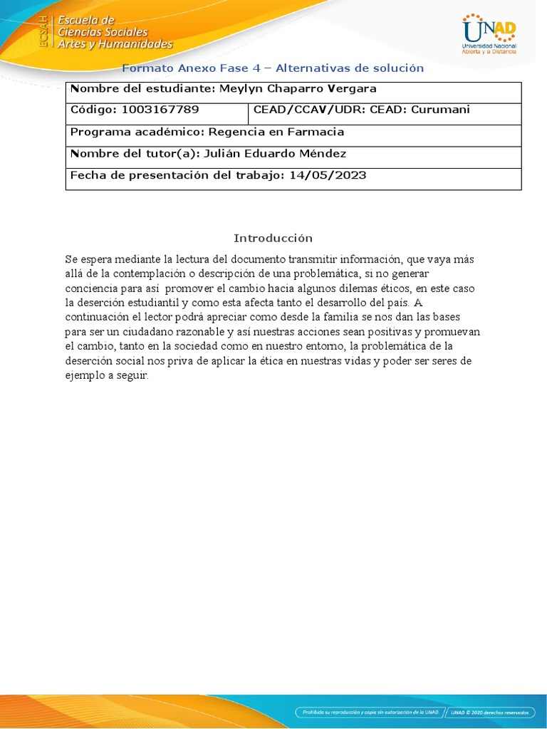 Anexo 3 - Formato Anexo Fase 4 | PDF