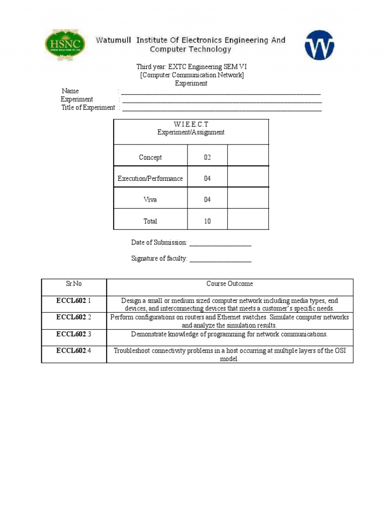 Practical 4 Wireshark EXTC 4.Docx | PDF | Computer Network | Osi Model